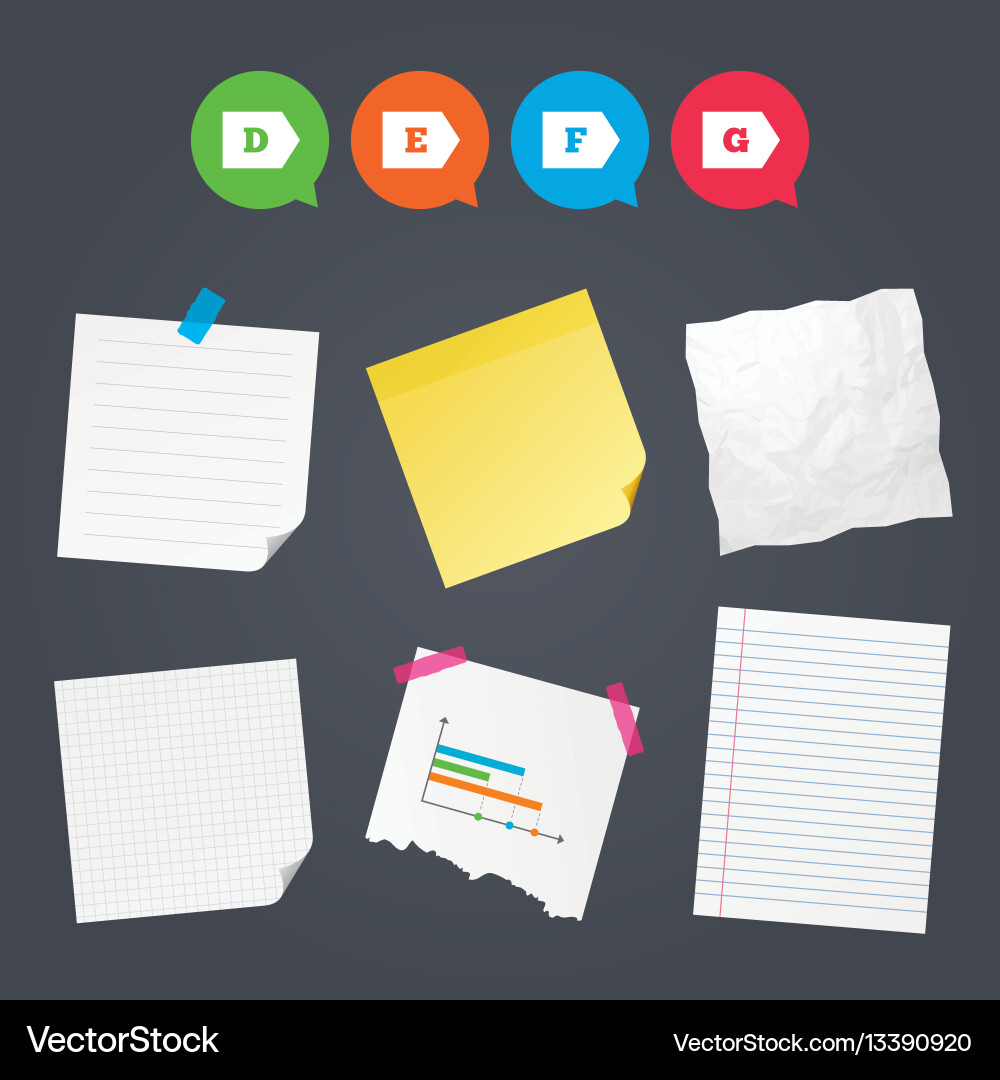 Energy efficiency class icons Royalty Free Vector Image