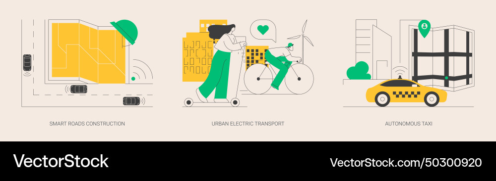 Iot city transport abstract concept Royalty Free Vector