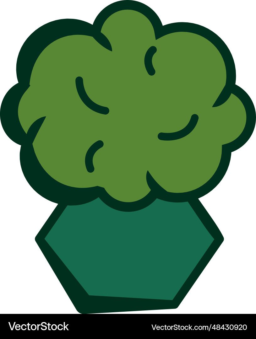 Isolated colored indoor plant icon Royalty Free Vector Image