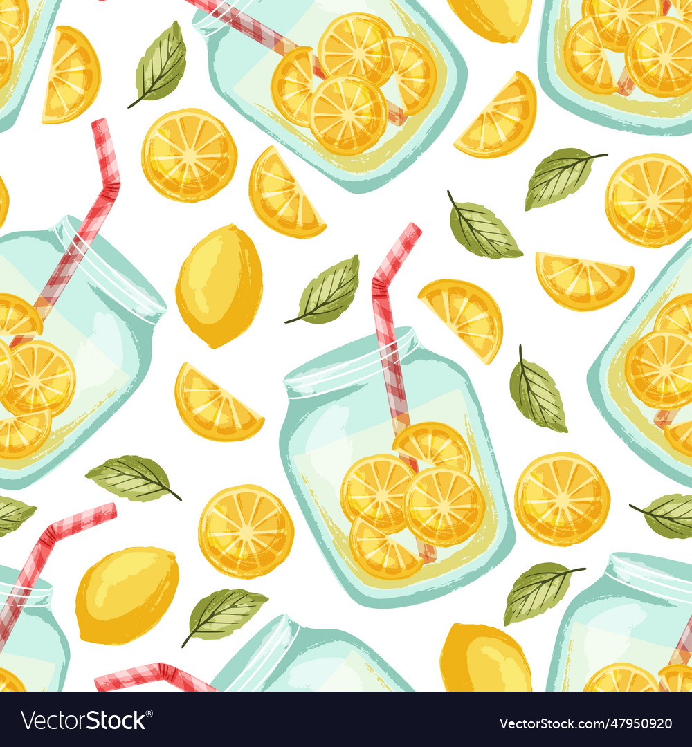 Lemonade pattern Royalty Free Vector Image - VectorStock