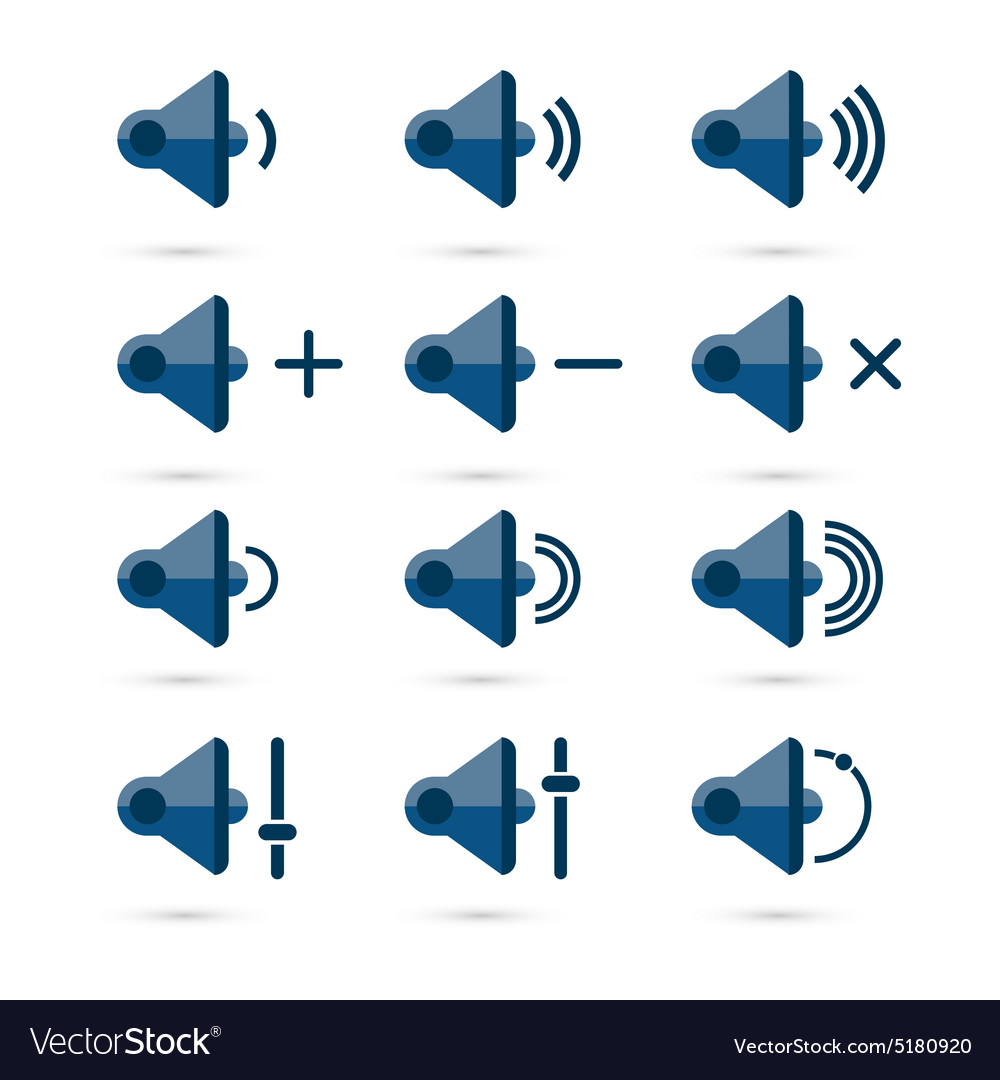 Speaker icon set Royalty Free Vector Image - VectorStock