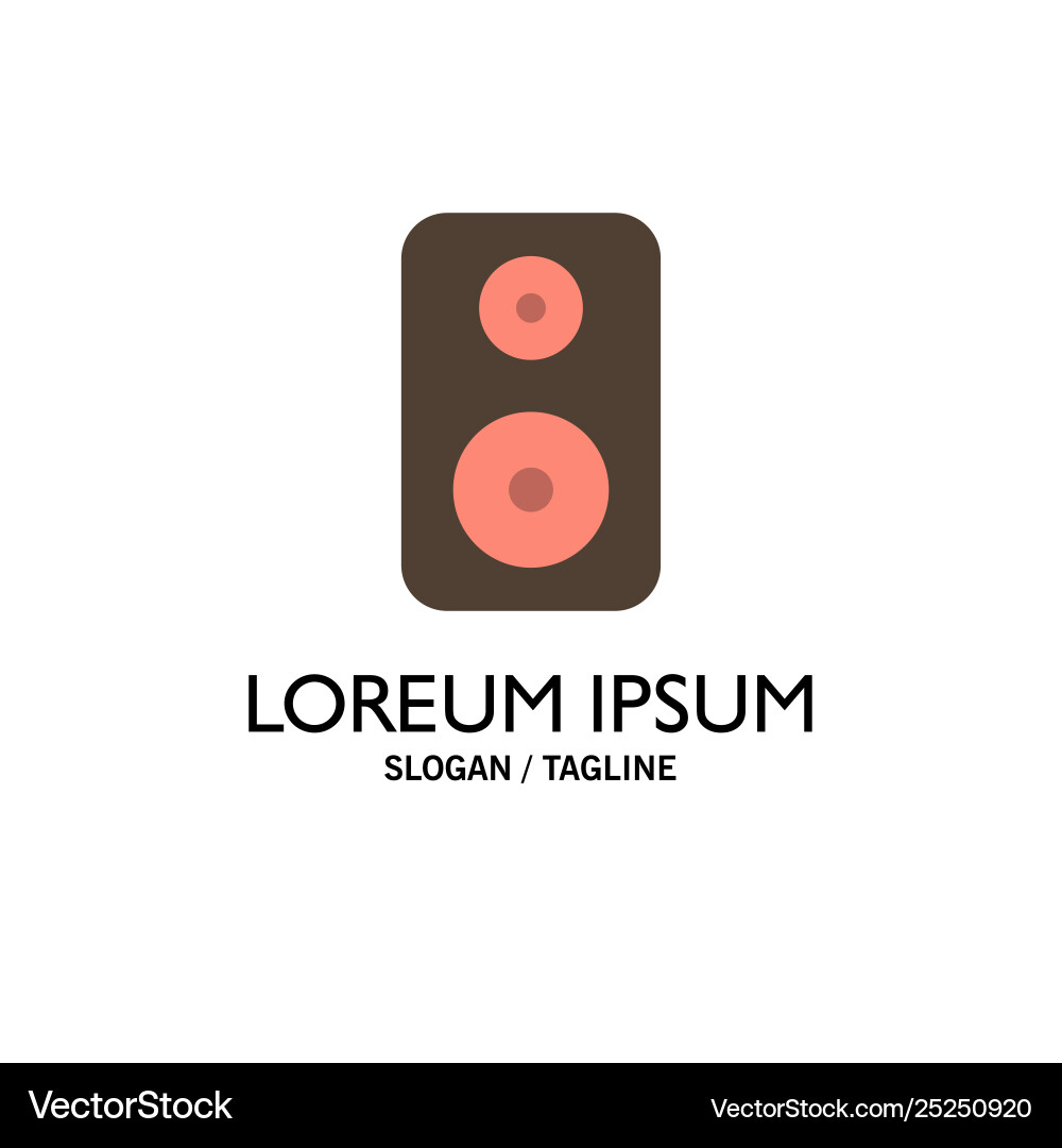 Speaker woofer laud business logo template flat Vector Image