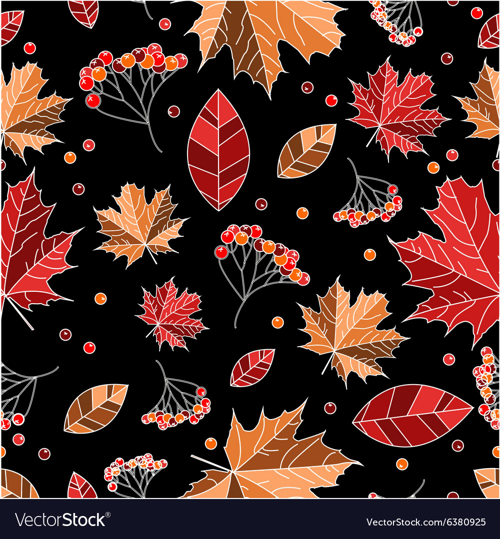 Autumn seamless pattern Royalty Free Vector Image