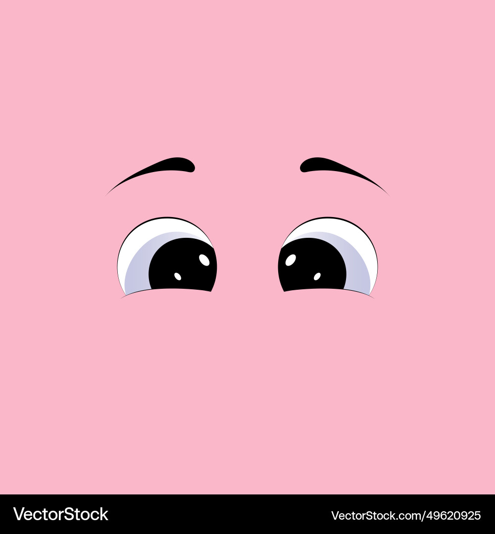 Cartoon happy eyes funny eye expression comic Vector Image