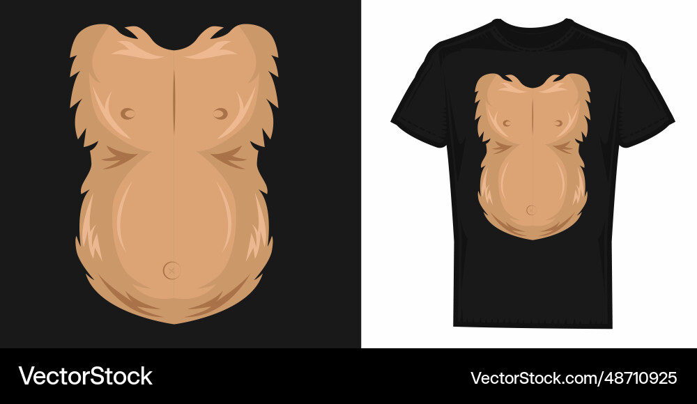 Halloween monkey chest costume design Royalty Free Vector