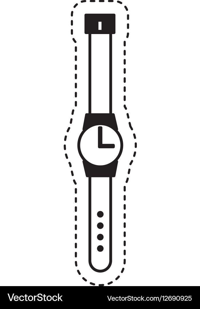 Masculine hand watch icon Royalty Free Vector Image
