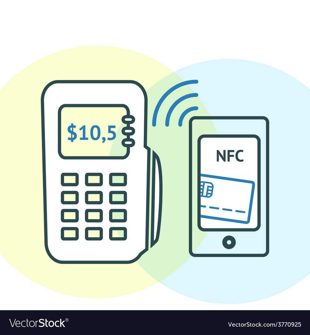 Nfc technology concept Royalty Free Vector Image
