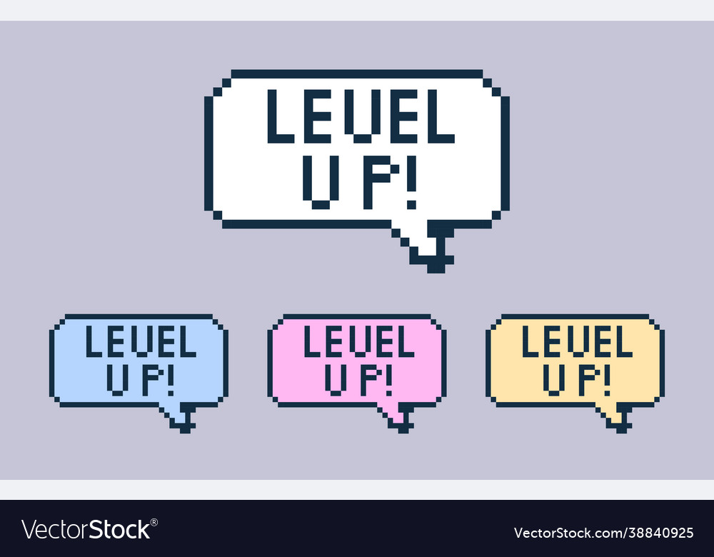 Pixel bubble text Royalty Free Vector Image - VectorStock