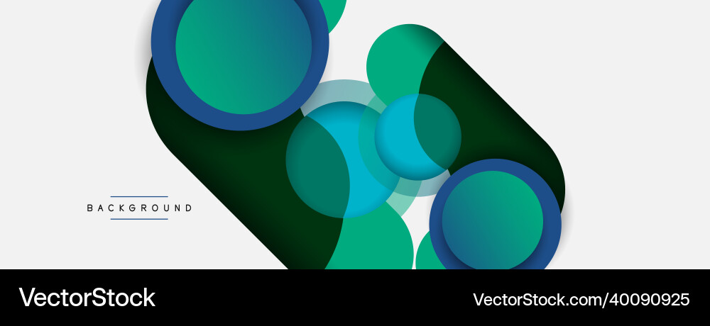 Round shapes circles minimal geometric Royalty Free Vector