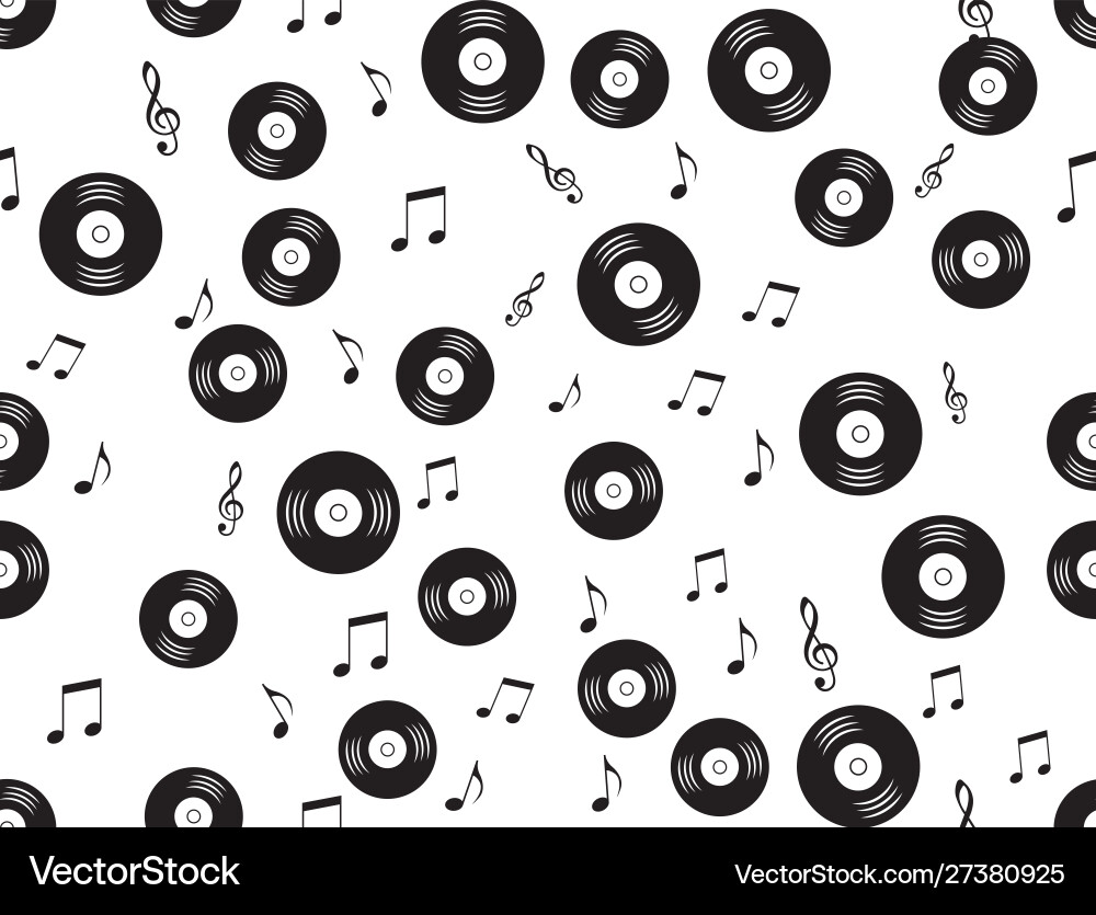 Seamless musical symbols and marks backgr Vector Image