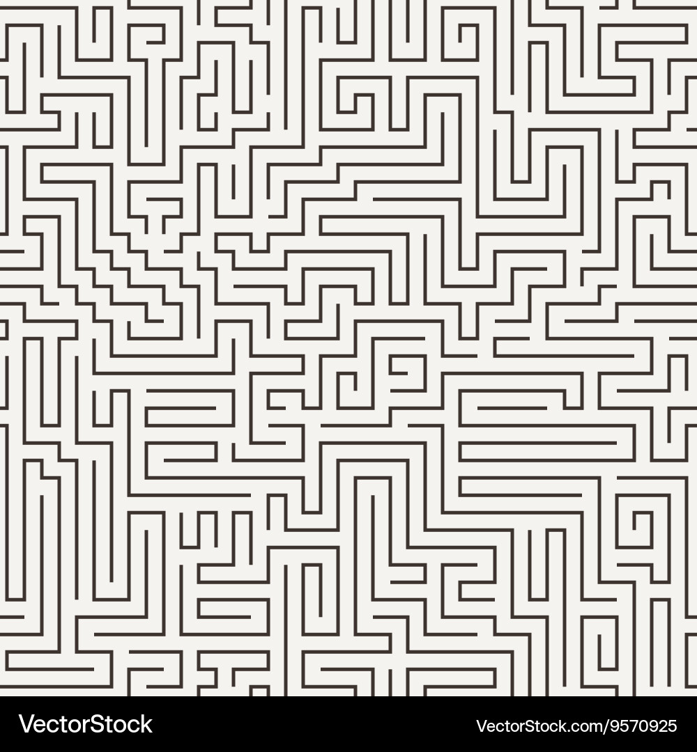 Seamless pattern in the form of a labyrinth Vector Image