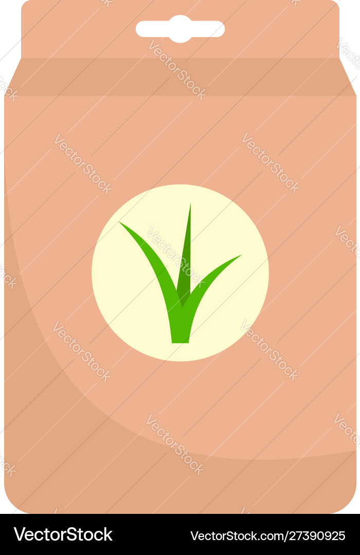 Seed plant package icon flat style Royalty Free Vector Image