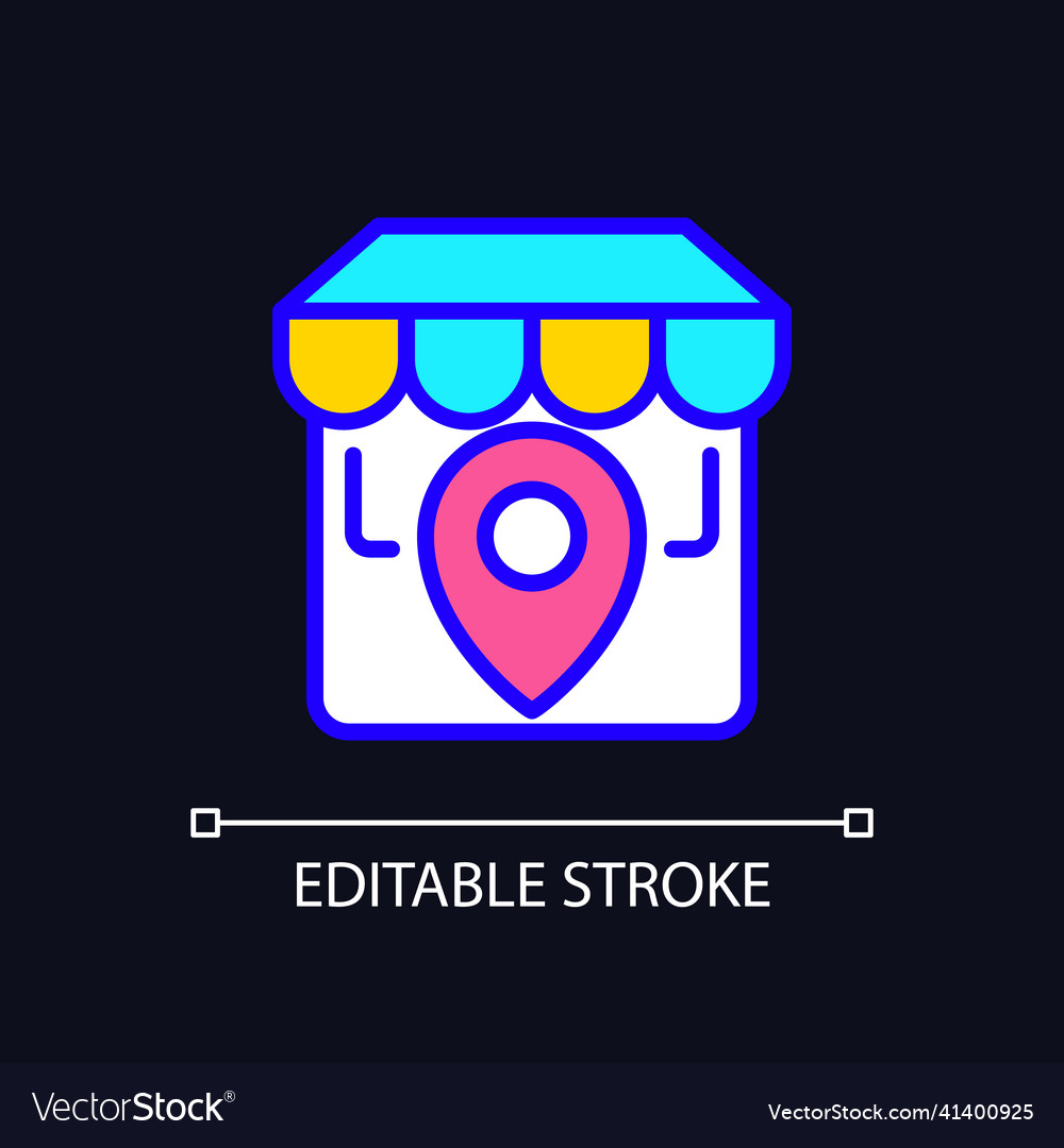 Store location pixel perfect rgb color icon Vector Image Store location pixel perfect rgb color icon Vector Image