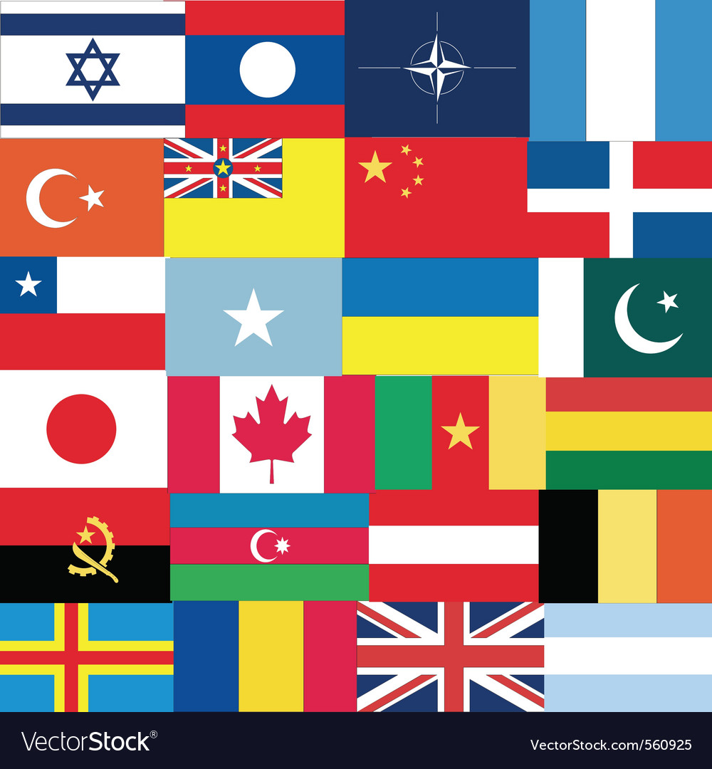 World flags Royalty Free Vector Image - VectorStock