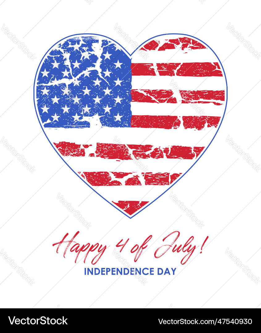 4 of july card Royalty Free Vector Image - VectorStock