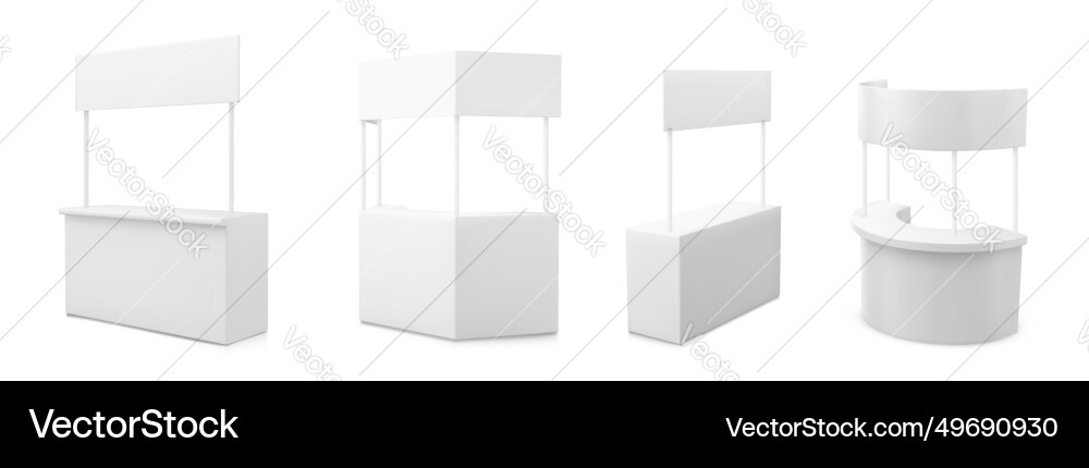 Advertising and promo booth stand Royalty Free Vector Image