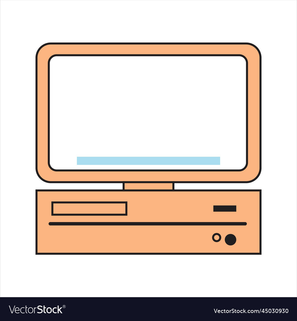 Computer device Royalty Free Vector Image - VectorStock