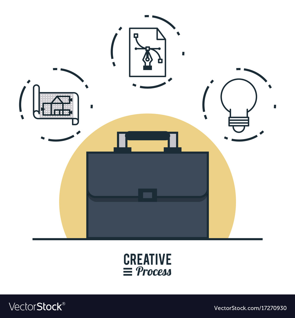 Creative process infographic Royalty Free Vector Image