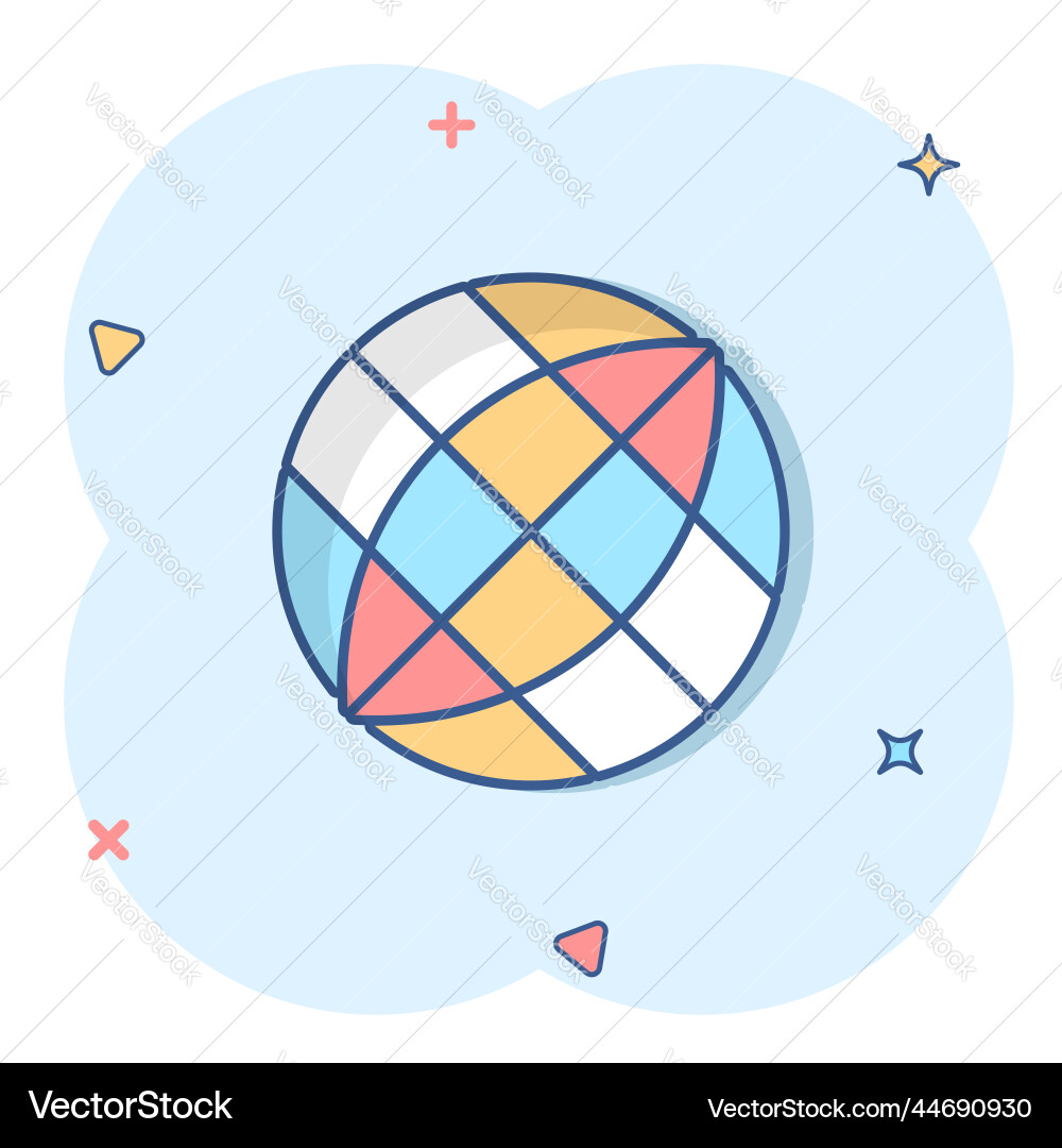 Earth planet icon in comic style globe geographic Vector Image