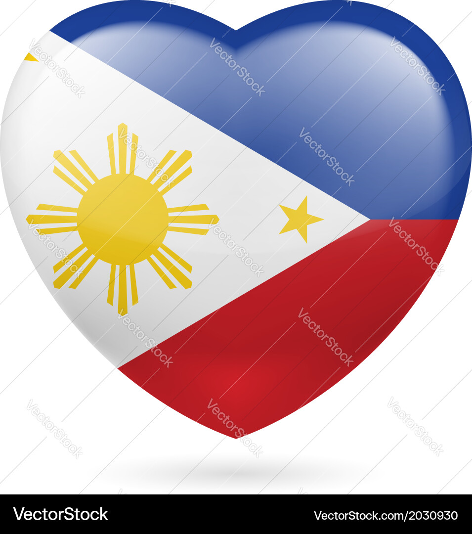 Heart icon of philippines Royalty Free Vector Image