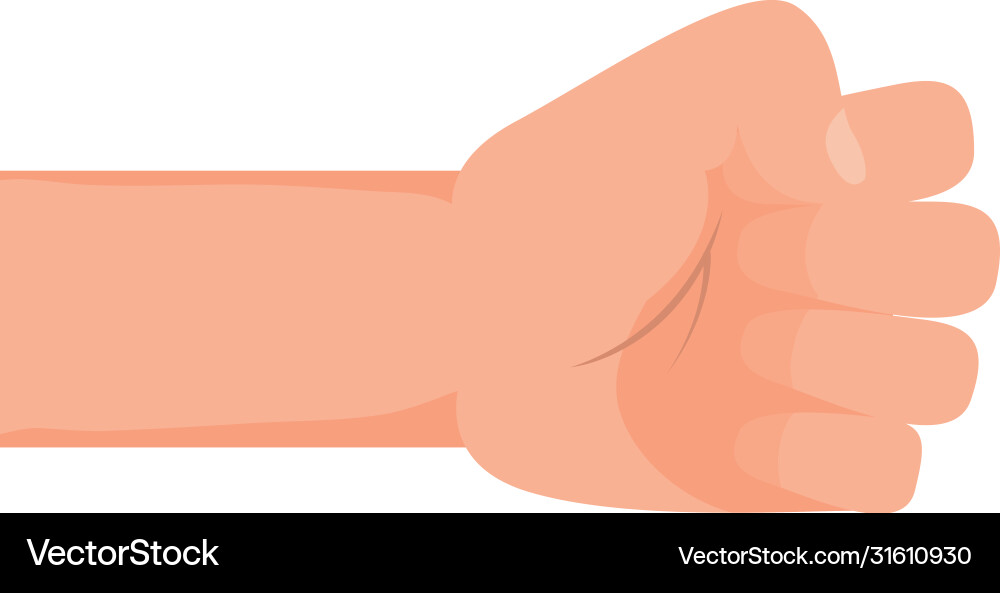 Isolated hand fist design Royalty Free Vector Image