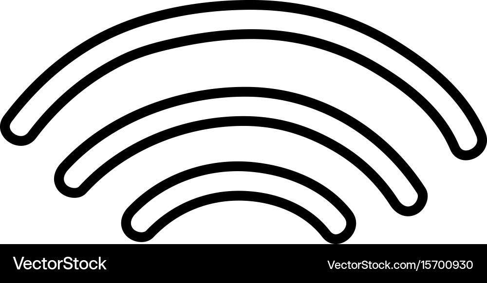 Line wifi digital symbol to information Royalty Free Vector