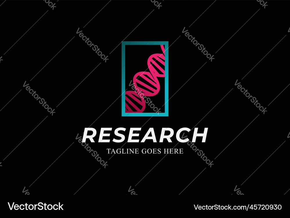 Modern square gen dna for biology science Vector Image