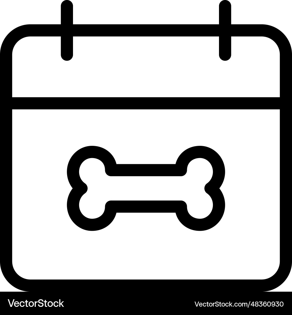 Pet calendar used to remember animal event Vector Image