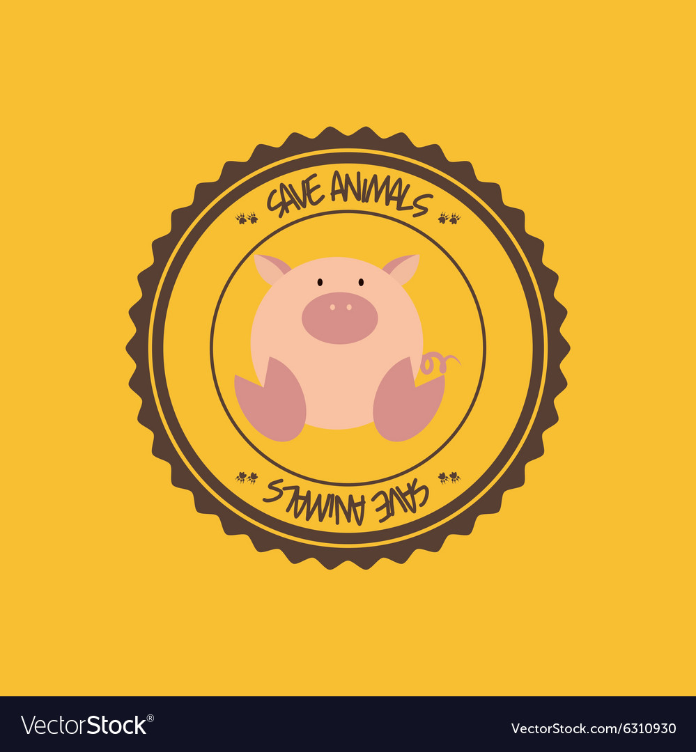Save animals Royalty Free Vector Image - VectorStock