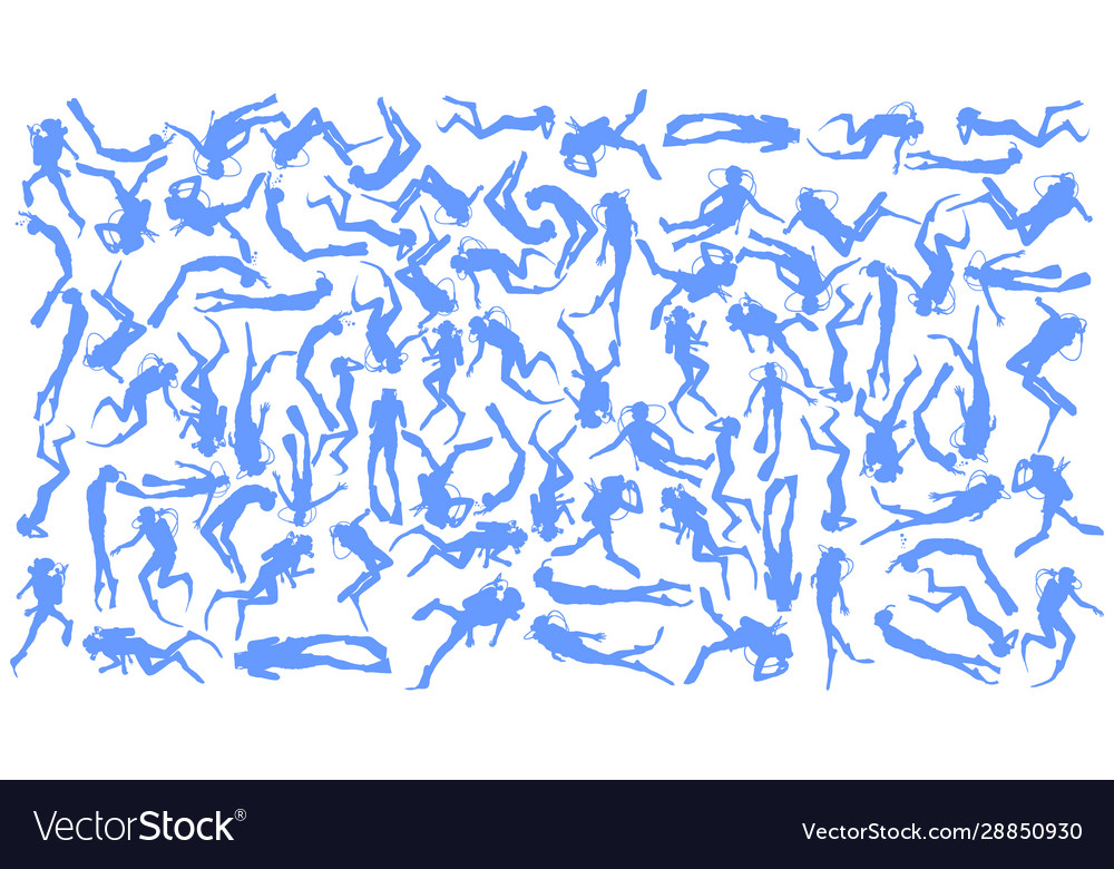 Scuba diving silhouette people Royalty Free Vector Image Scuba diving silhouette people Royalty Free Vector Image