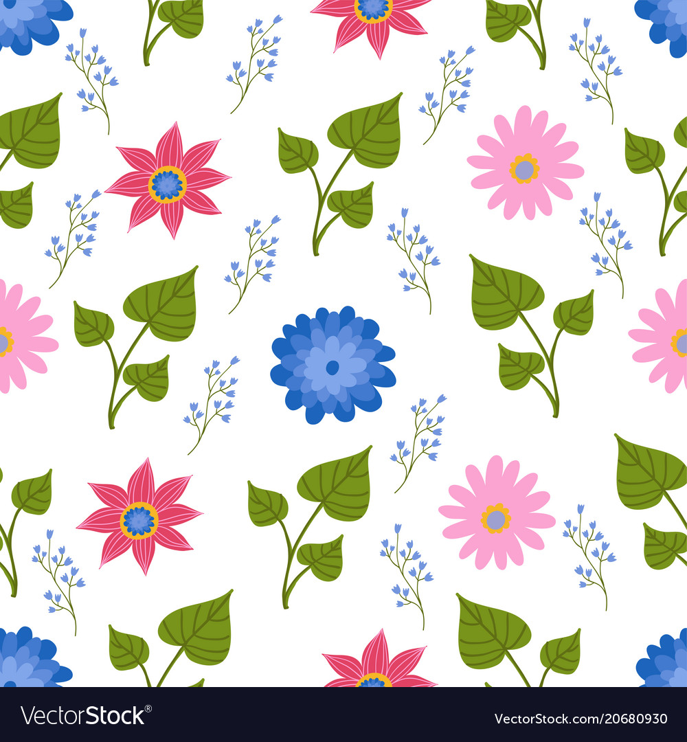 Seamless pattern with beautiful Royalty Free Vector Image