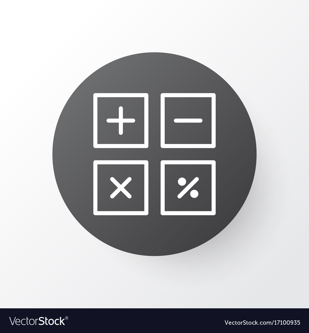 Calculate Icon Symbol Premium Quality Isolated Vector Image