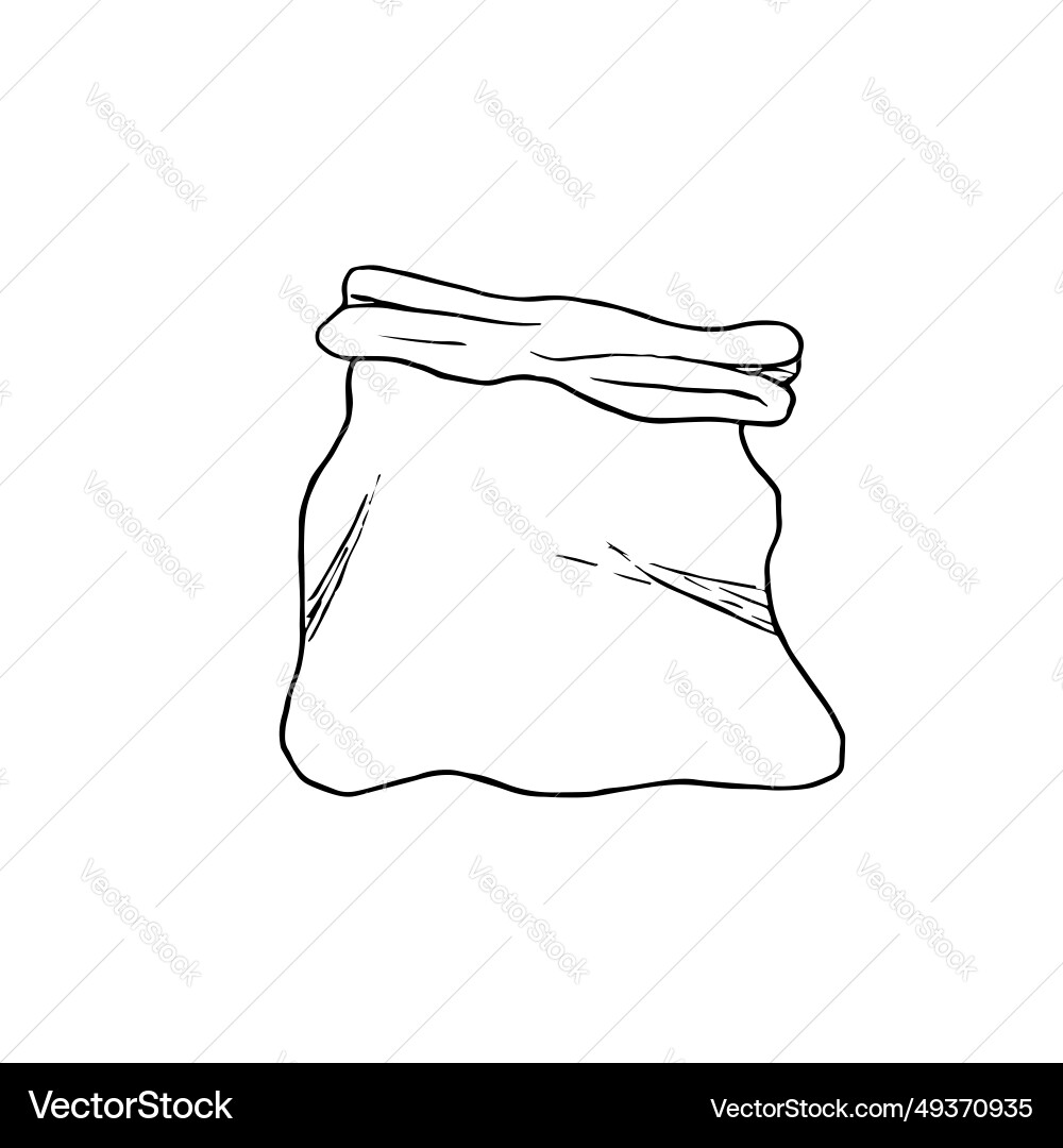 Christmas open santa bag hand drawn Royalty Free Vector
