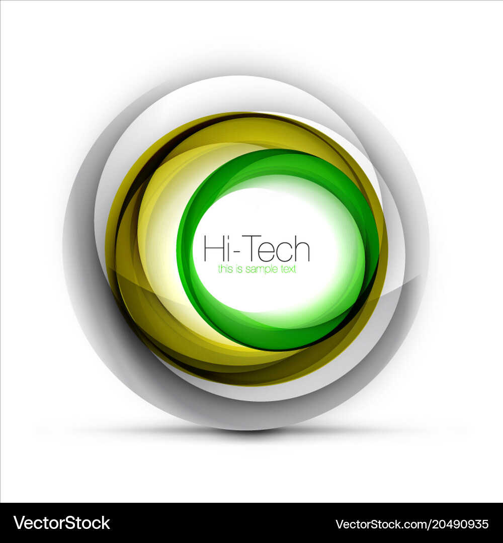 Digital techno sphere web banner button or icon Vector Image