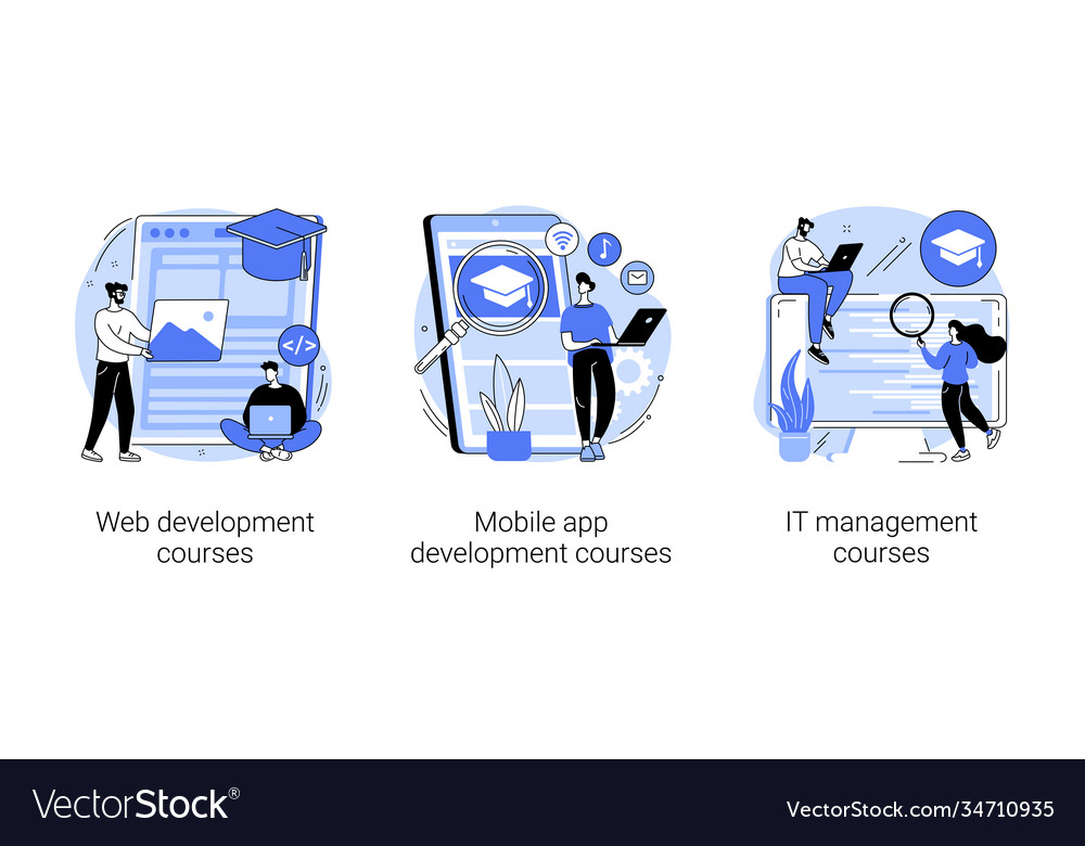 Information technology career abstract concept Vector Image