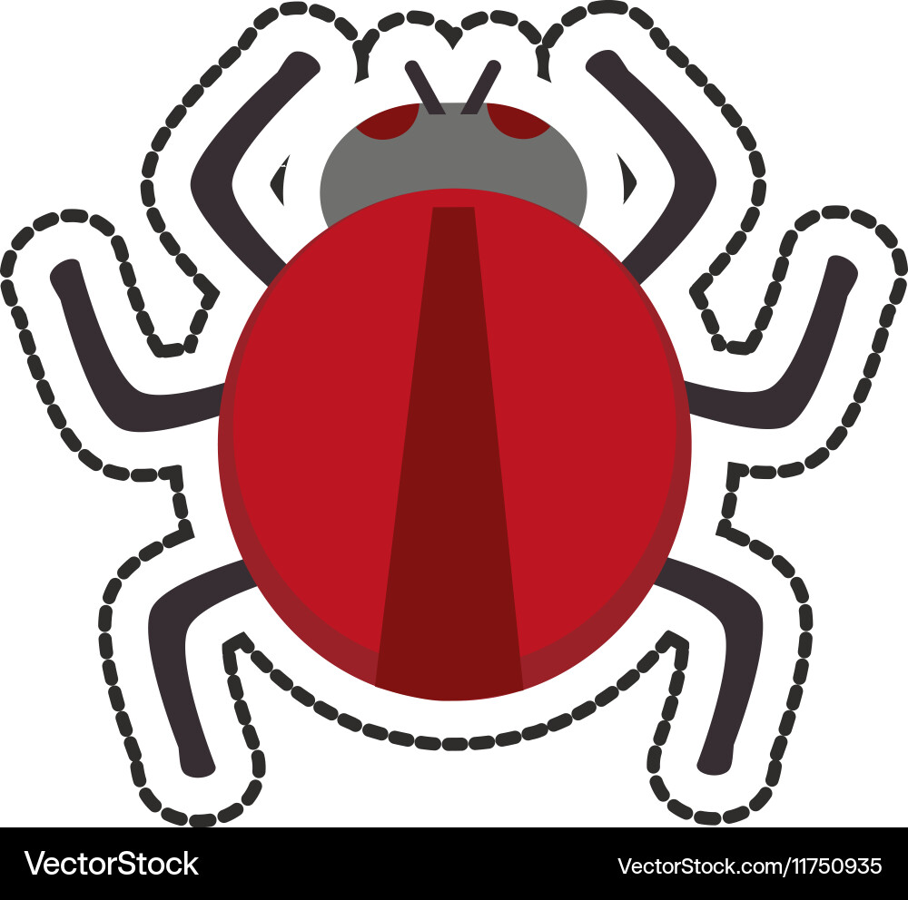 Isolated bug design Royalty Free Vector Image - VectorStock