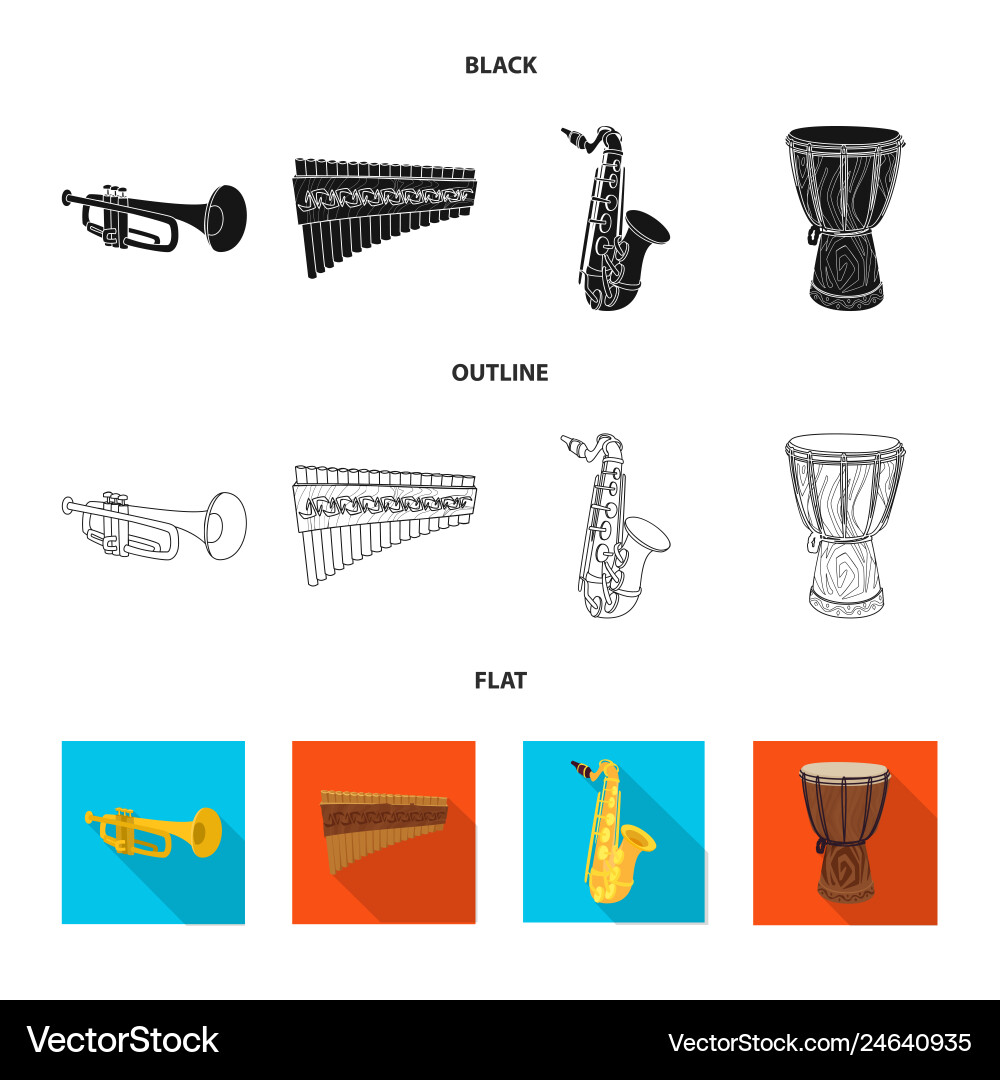 Music and tune symbol set Royalty Free Vector Image