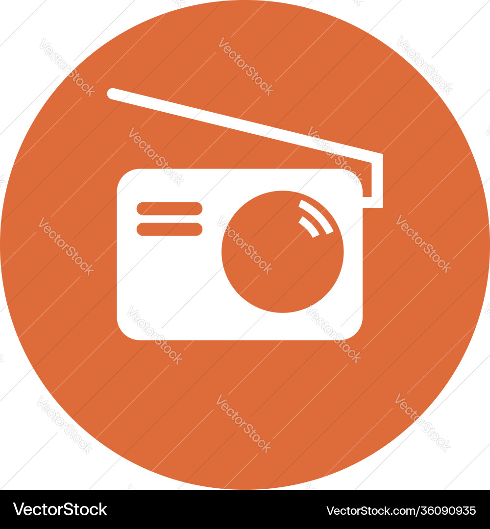 Radio music on white background Royalty Free Vector Image