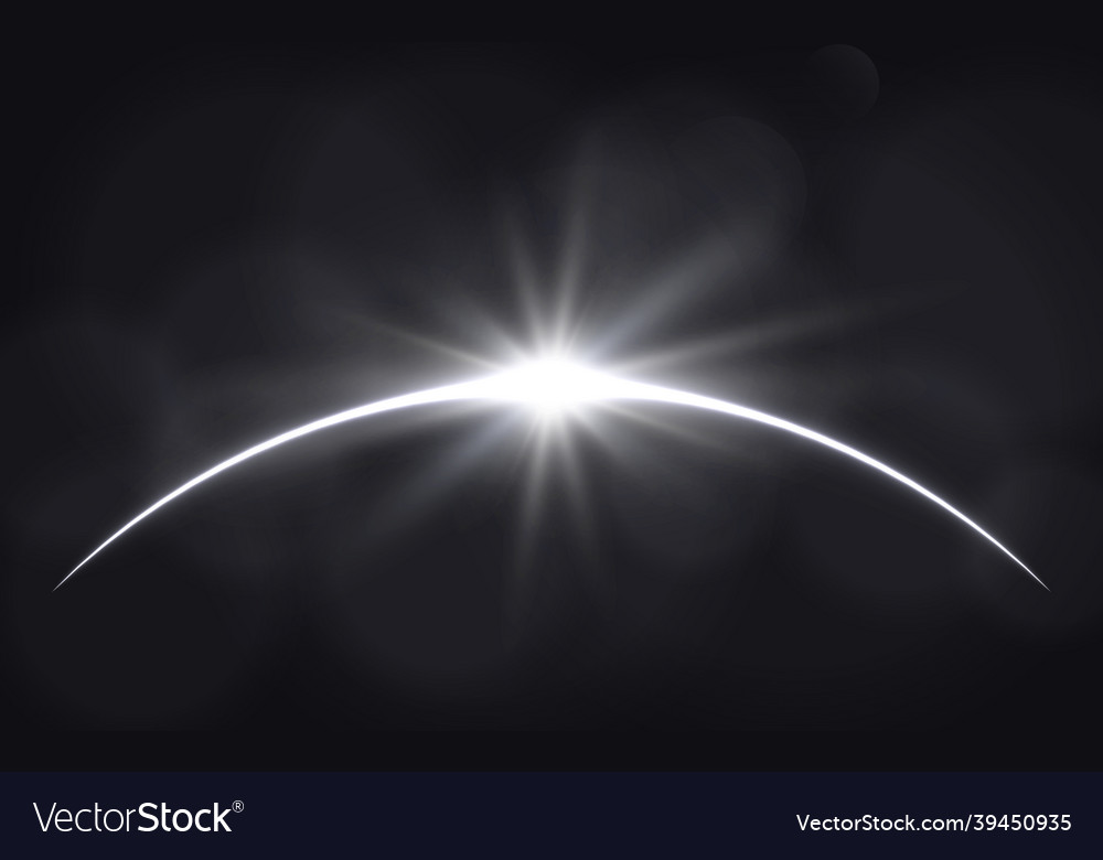 Sun eclipse solar ring on dark backdrop planet Vector Image