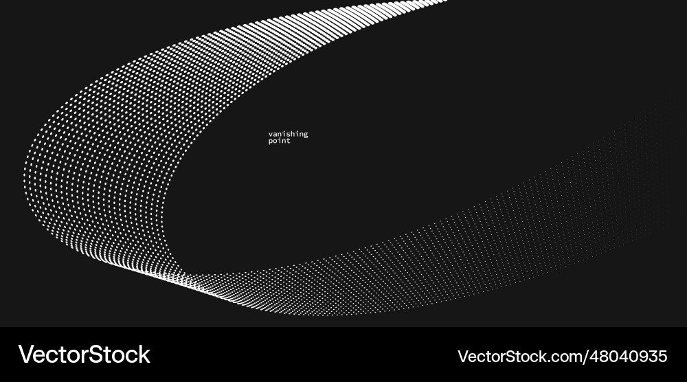 Wave of flowing vanishing particles abstract Vector Image