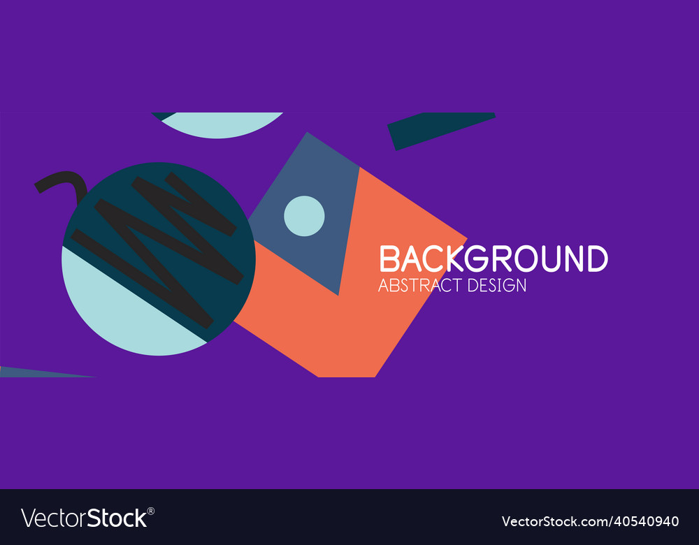 Abstract Background Blocks Lines Triangles Vector Image