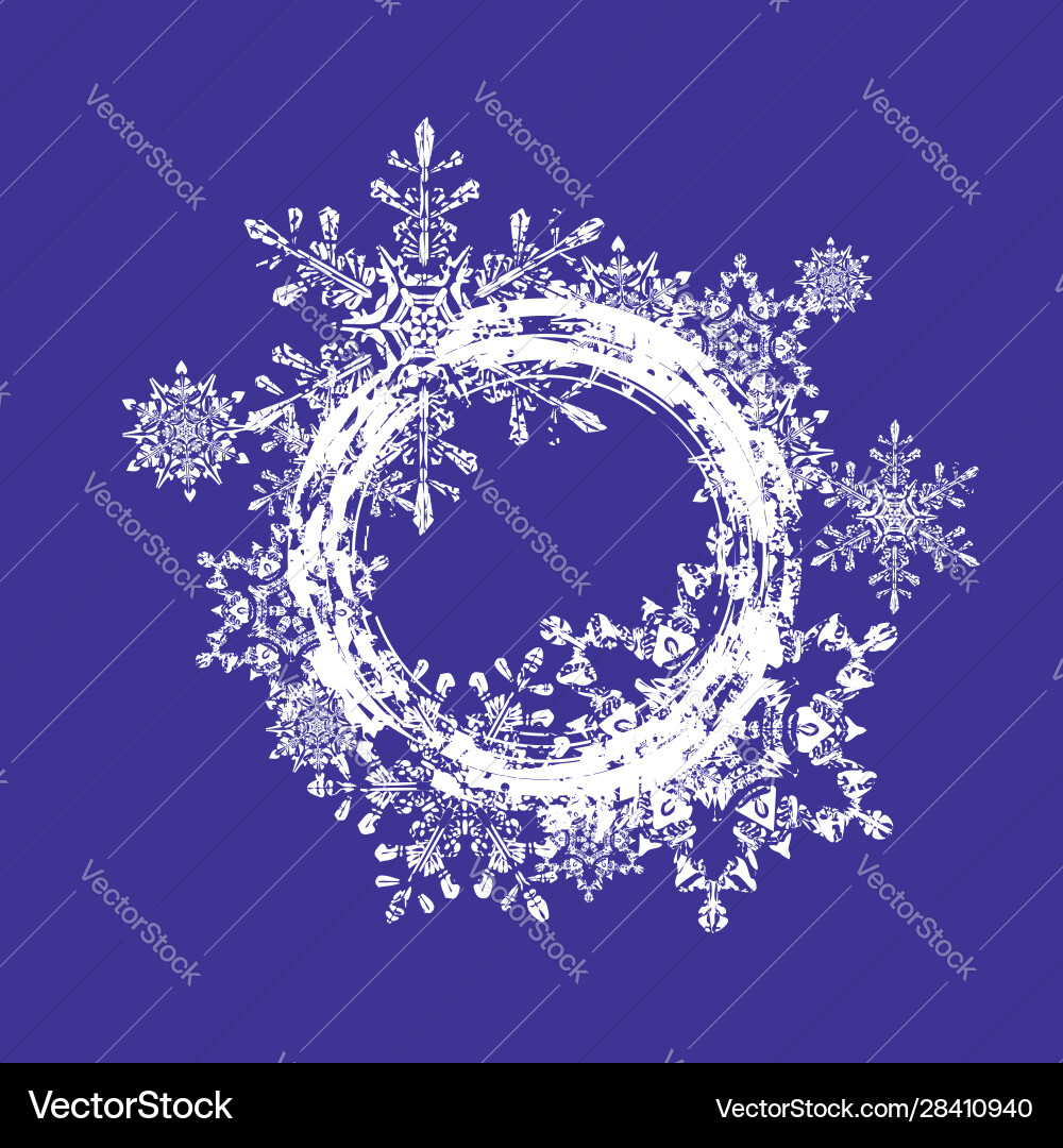 Abstract snow whirlwind wind with snowflakes Vector Image