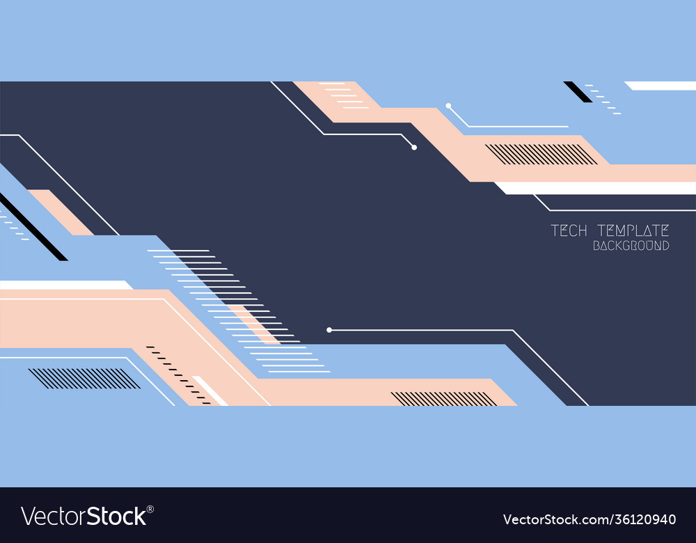 Abstract template header minimal design tech Vector Image