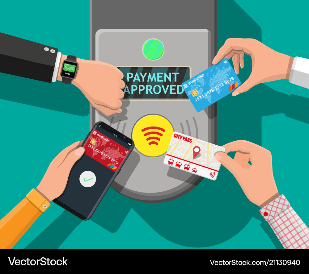 Airport metro bus subway ticket validator Vector Image