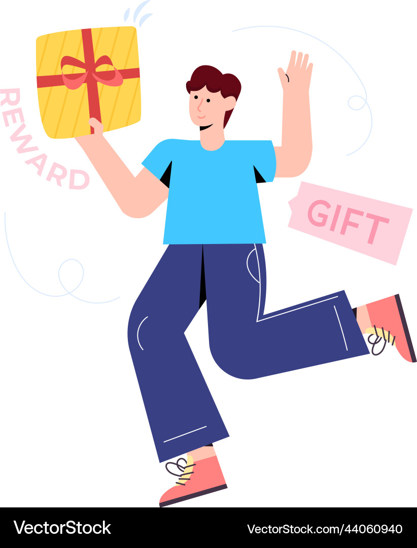 Check this flat of reward Royalty Free Vector Image