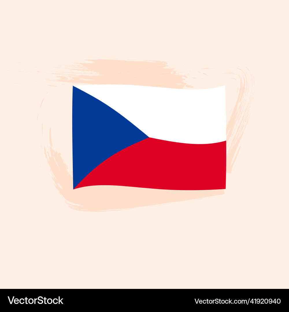 Czech republic country flag Royalty Free Vector Image
