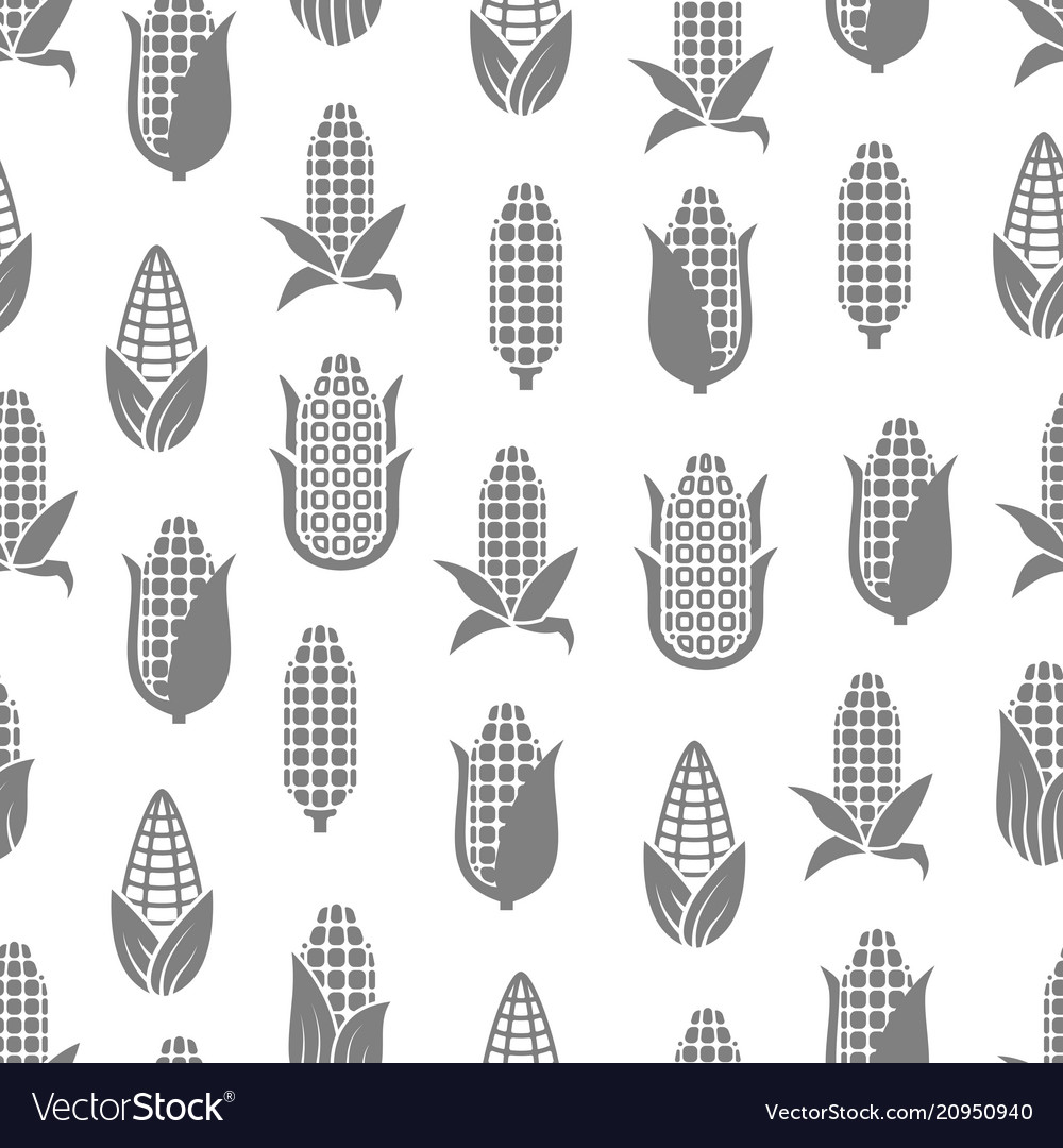 Fresh corn seamless pattern design Royalty Free Vector Image