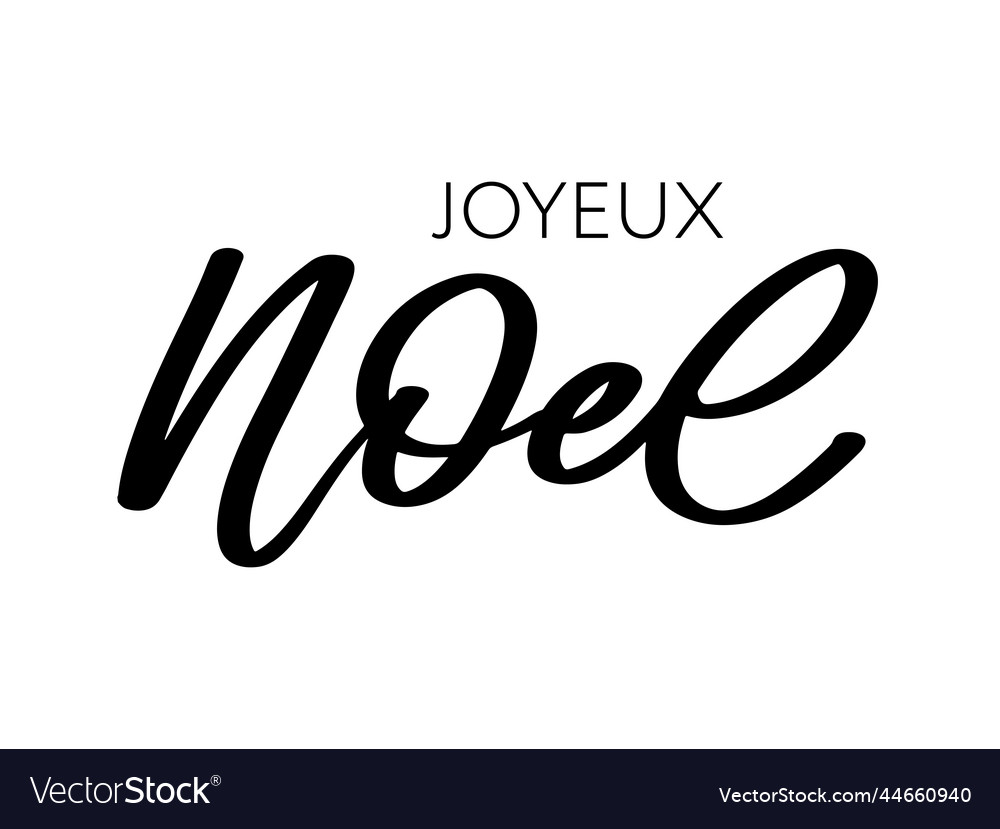 Merry christmas in french language joyeux noel Vector Image