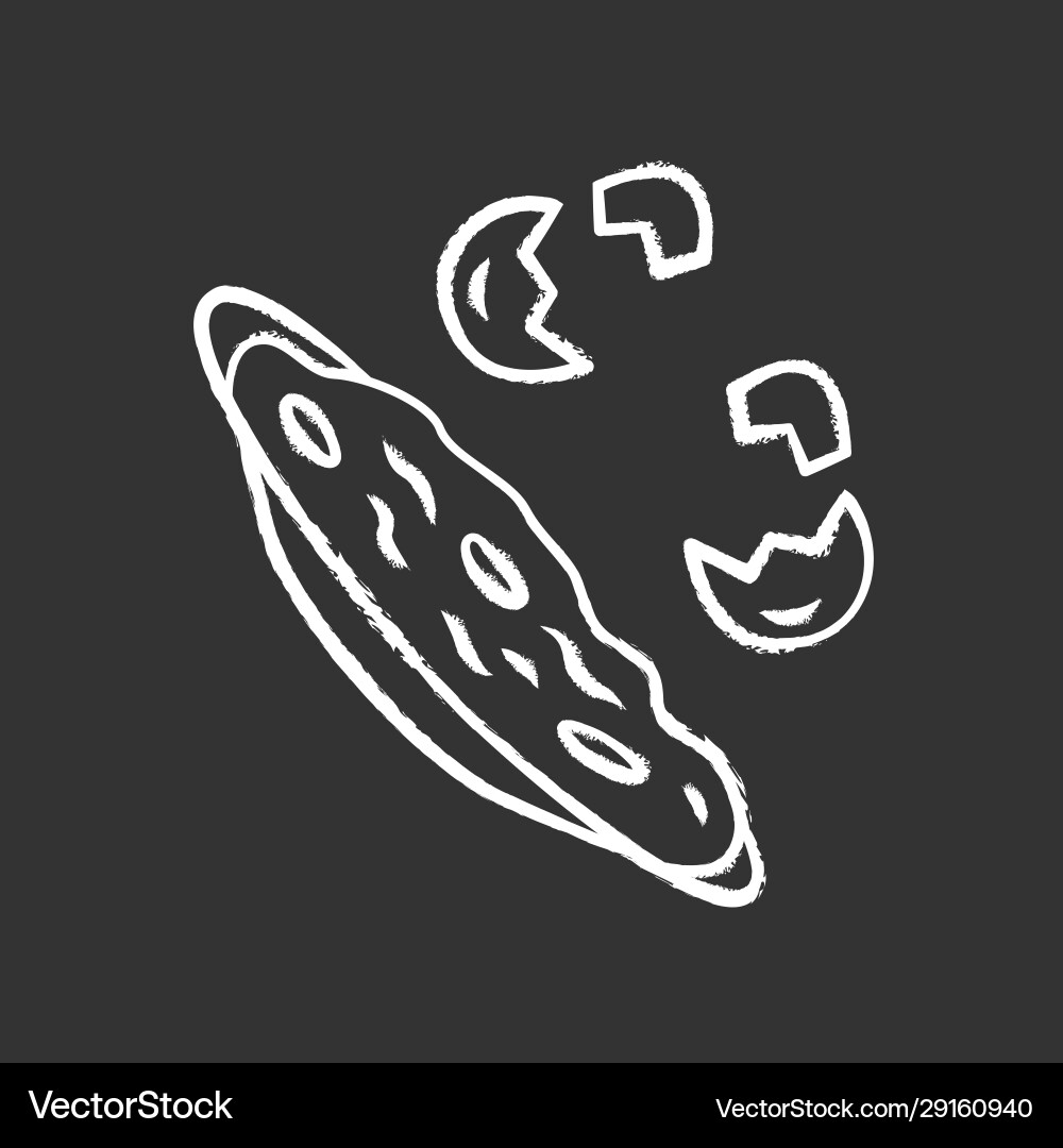 Omelette chalk icon fast cooking dish restaurant Vector Image