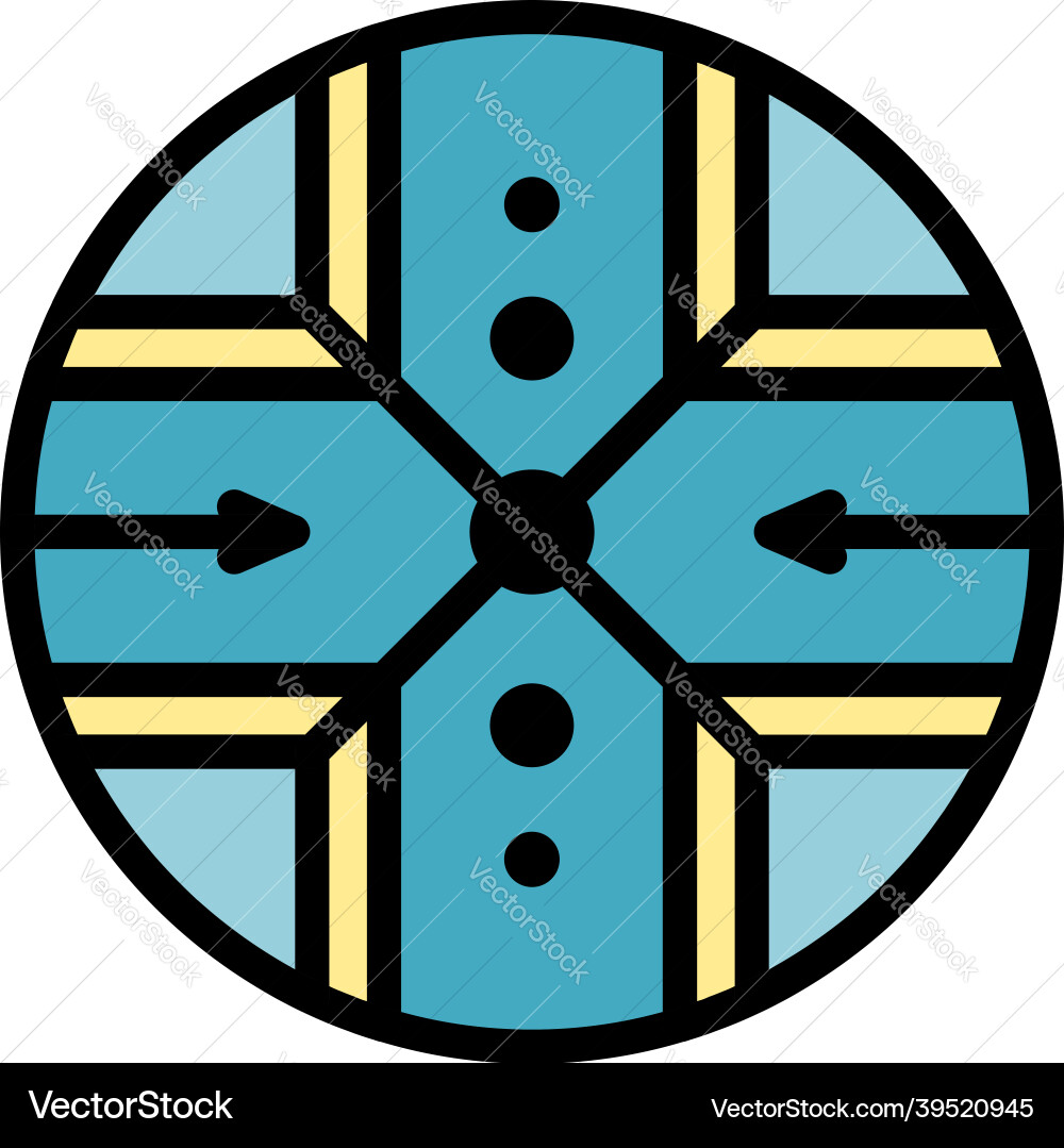 Alchemy cross icon color outline Royalty Free Vector Image